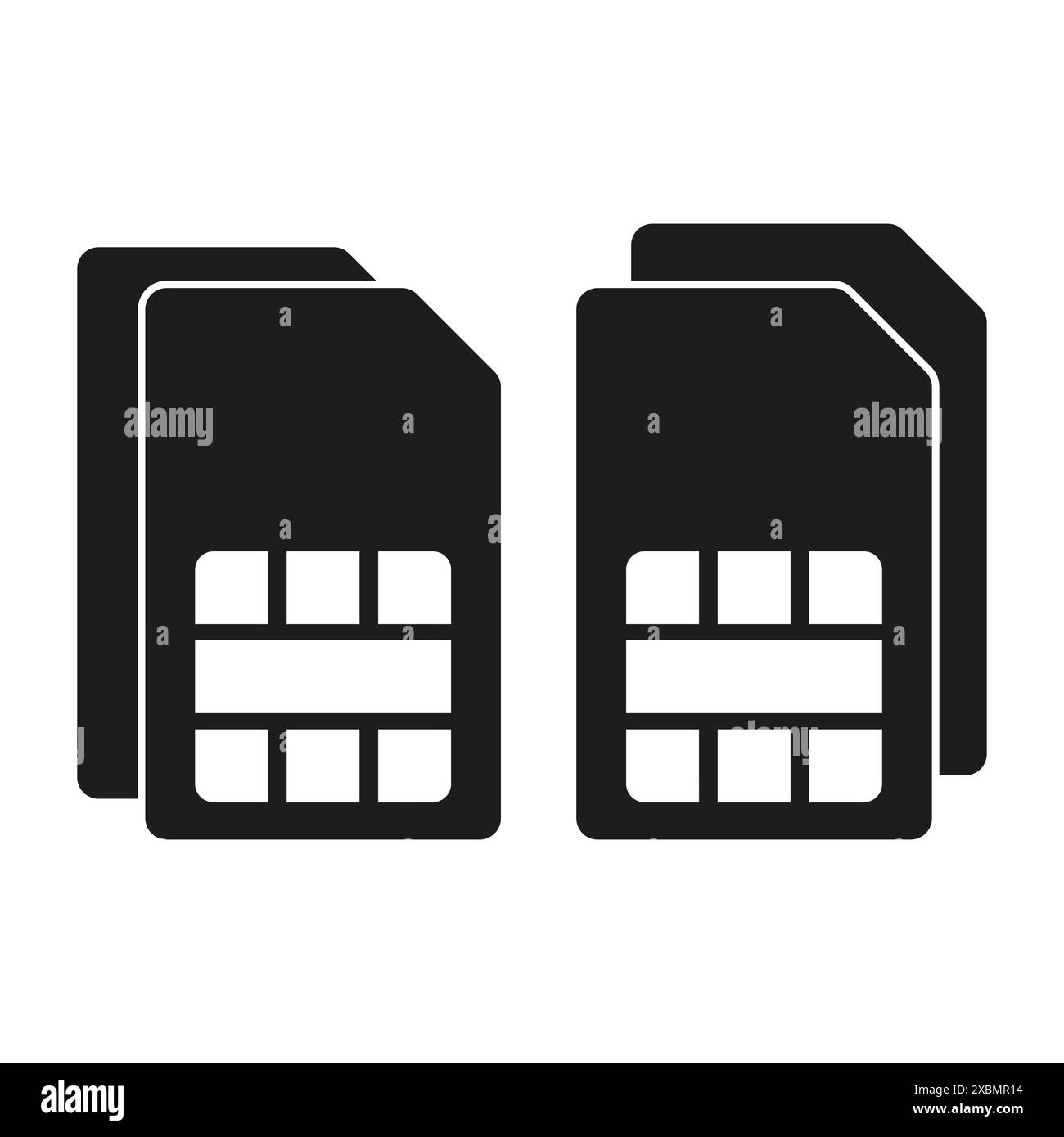 SIM Card Icons. Mobile Network Symbol. Simple Vector Art Stock Vector ...