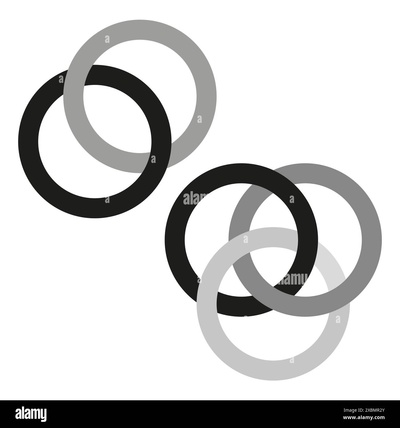 Interlocking Circles Interlocking Rings Abstract Stock Vector Images
