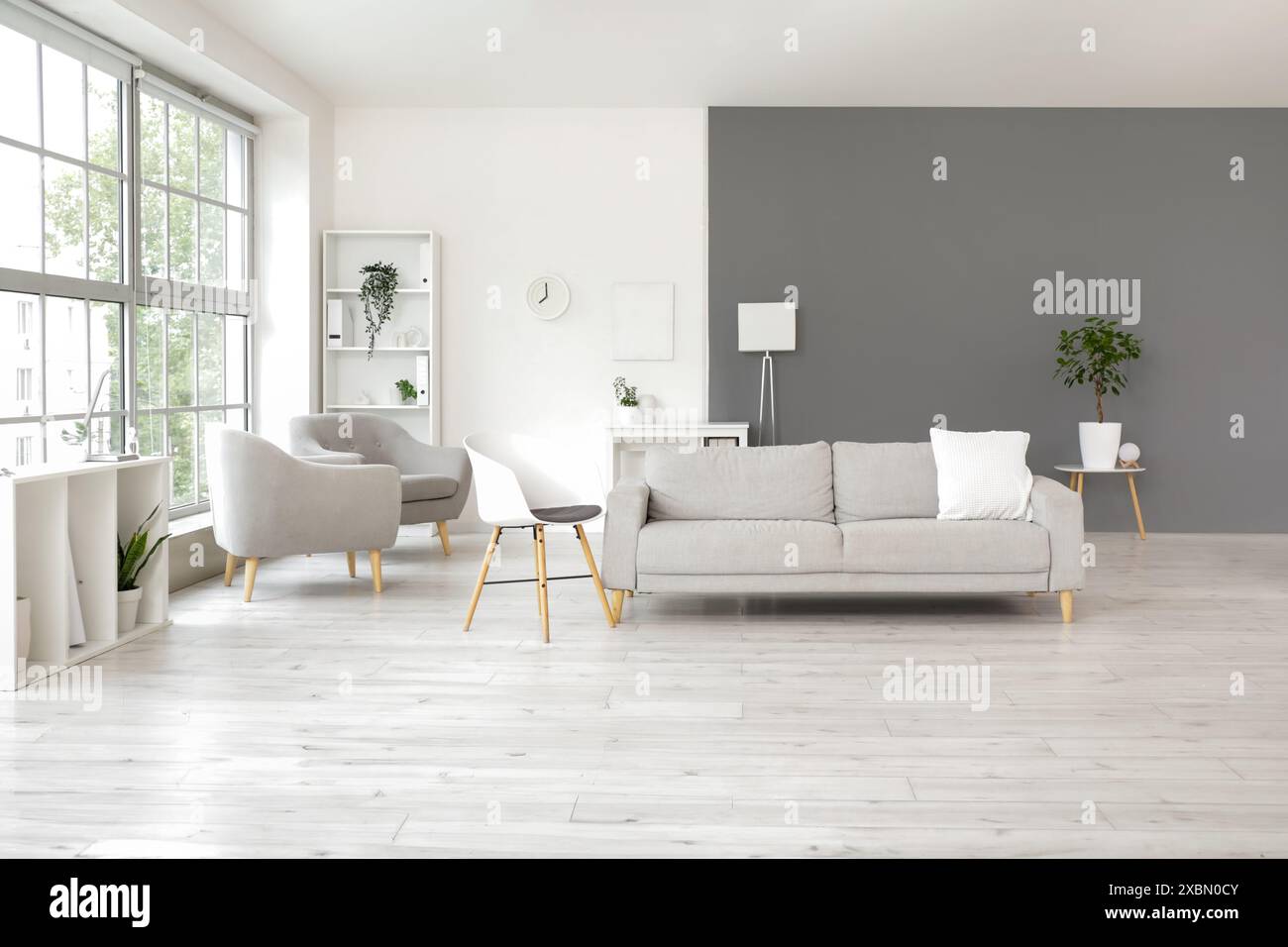 Interior of psychologist's office with sofa and armchairs Stock Photo ...