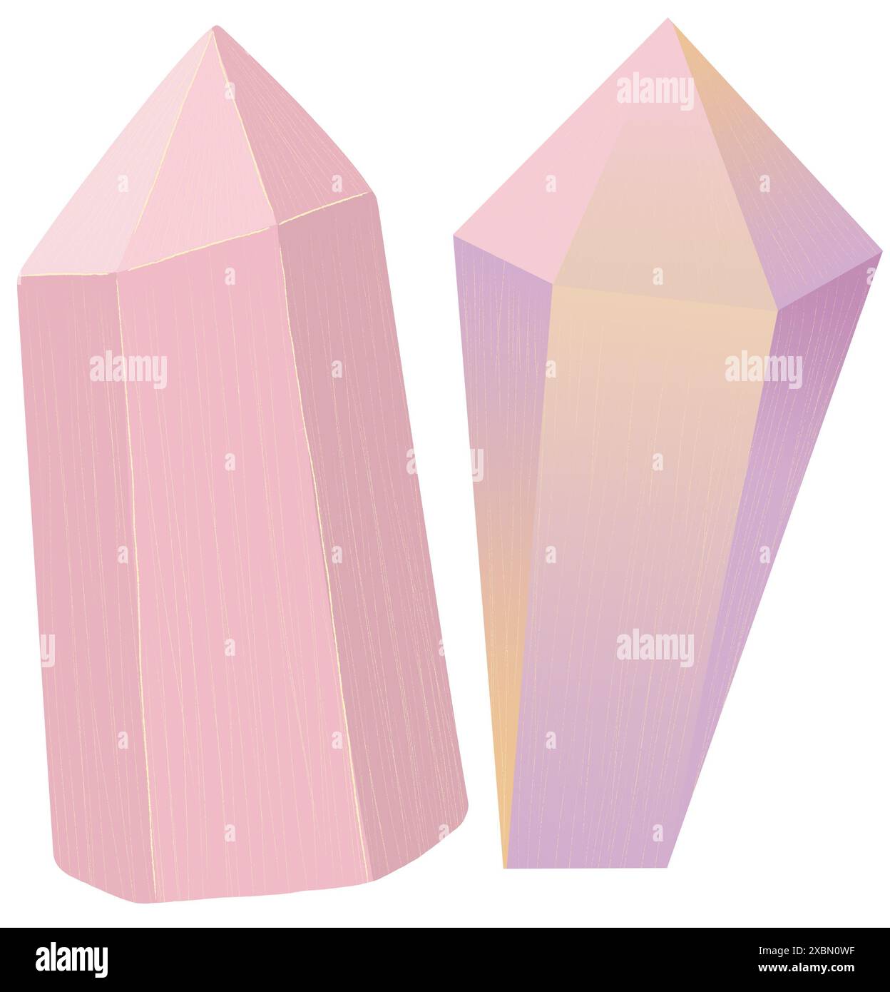 Beautiful Pink Amethyst and Quartz Crystal Collection Stock Photo - Alamy