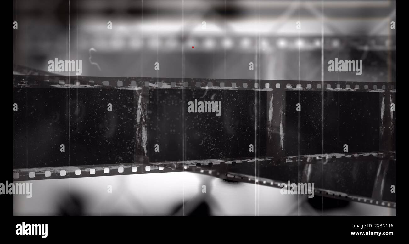 Image of interference over film stock on white background Stock Photo ...