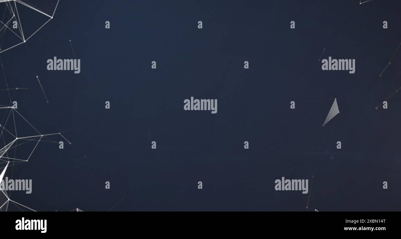 Image of network connections with shape over dark background Stock ...