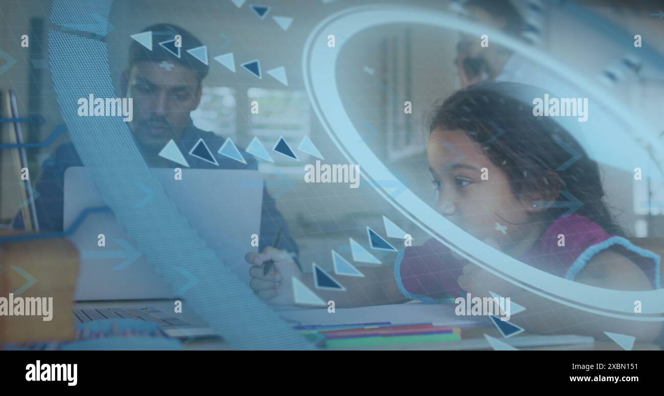 Global education networks connections and digital interface concept ...