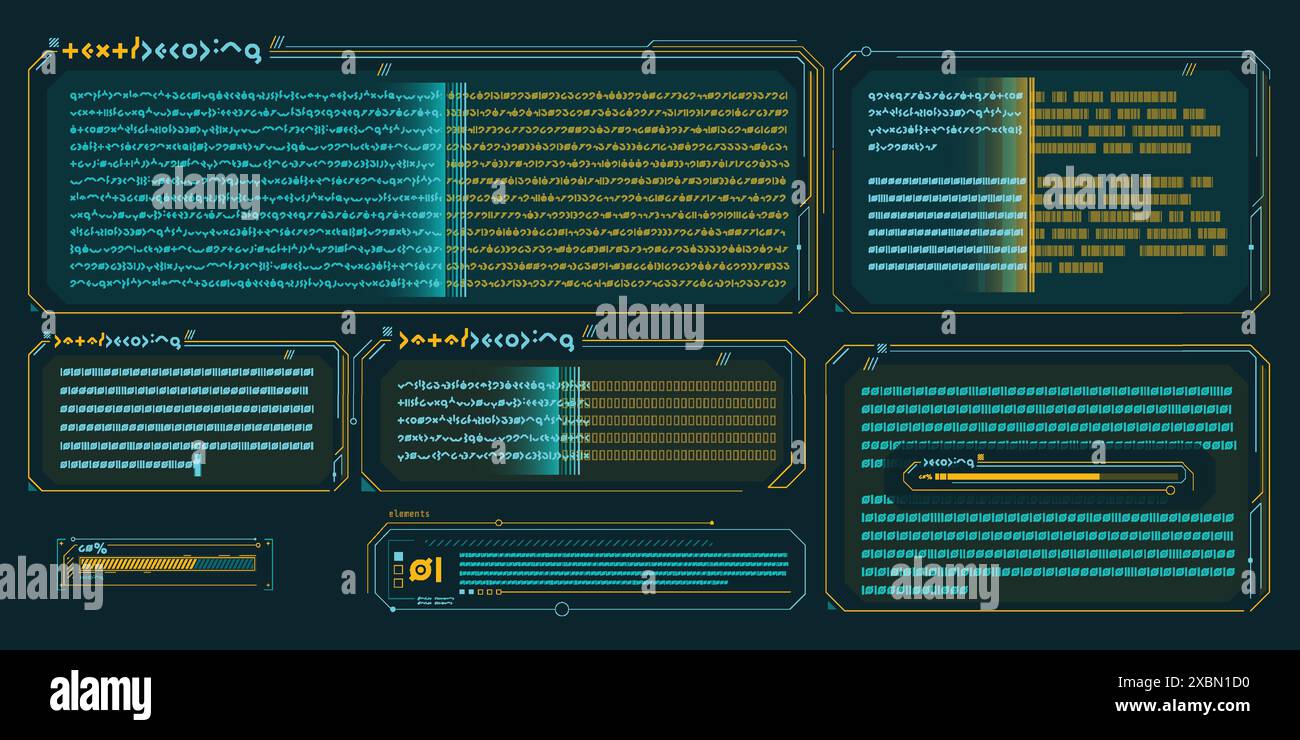 Infographic text vector elements for sci-fi interface Stock Vector ...