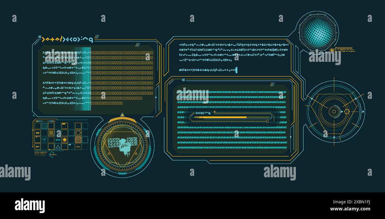 Design elements for infographic of sci-fi communication Stock Vector ...
