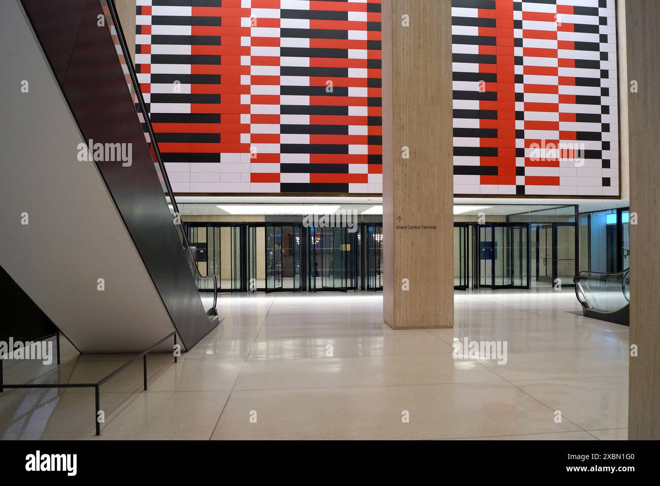 Pass-through ground-level hall of the MetLife Building, view toward ...