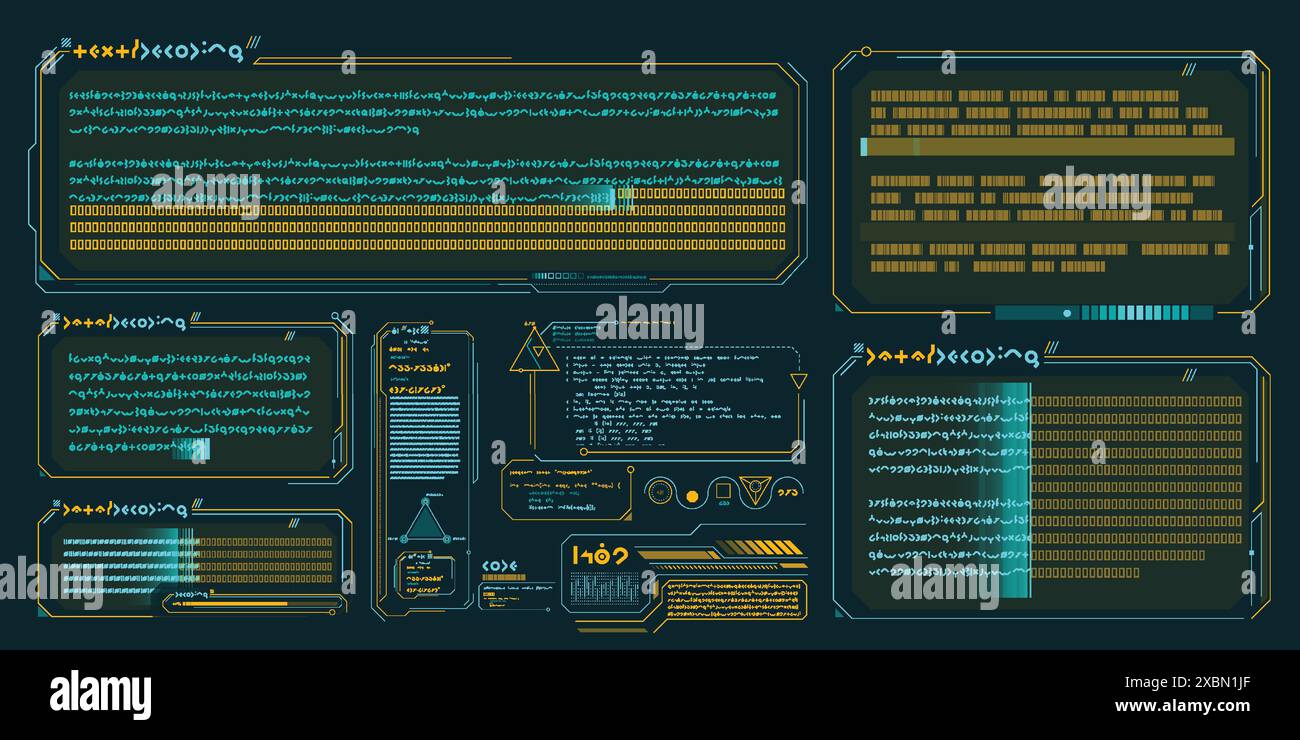 Vector data elements for sci-fi interface infographics Stock Vector ...