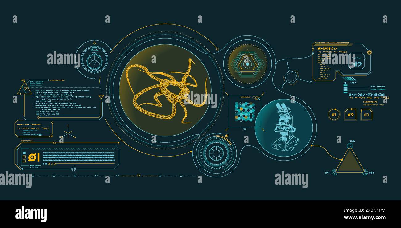 Dna data processing Stock Vector Images - Alamy