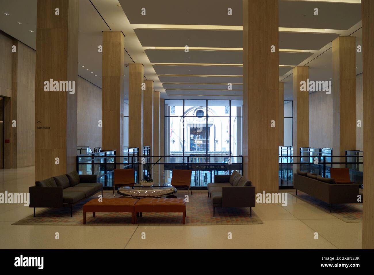 Recreation hall of the mezzanine of the MetLife Building, New York, NY ...