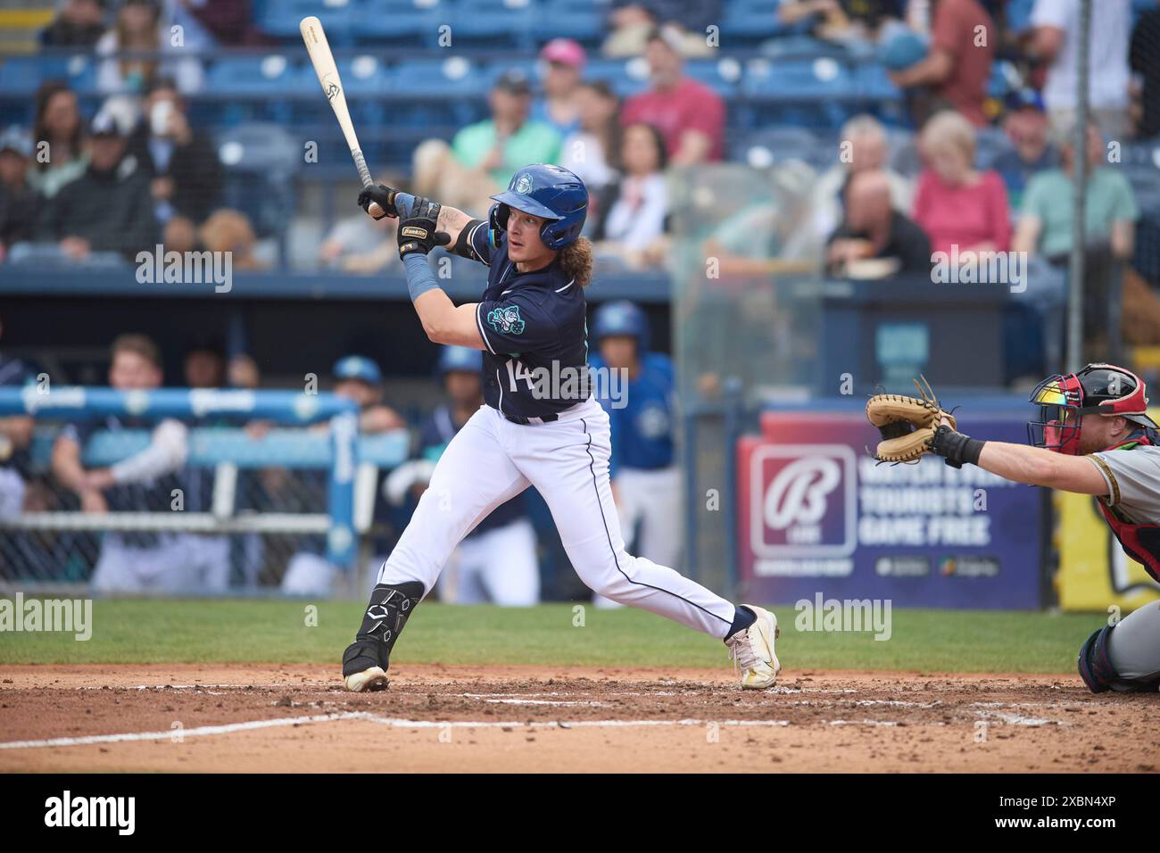 Asheville Tourists Anthony Sherwin (14) during a game against the Rome ...