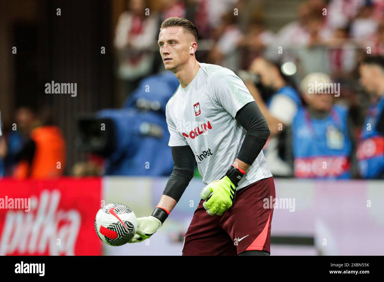 Warsaw, Poland. 10th June, 2024. Marcin Bulka of Poland seen in action ...