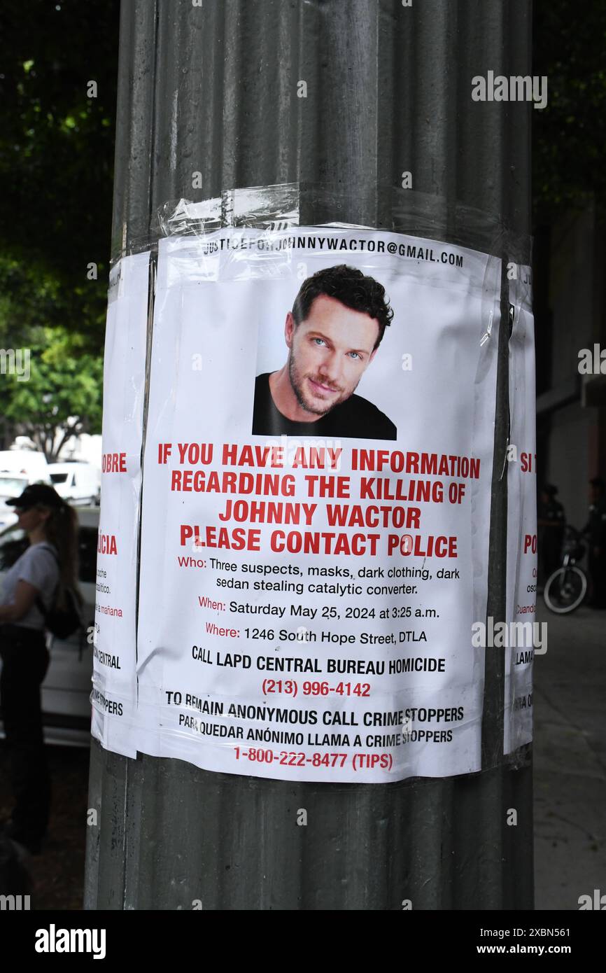 Los Angeles, California, USA 12th June 2024 Actor Johnny Wactor Press ...