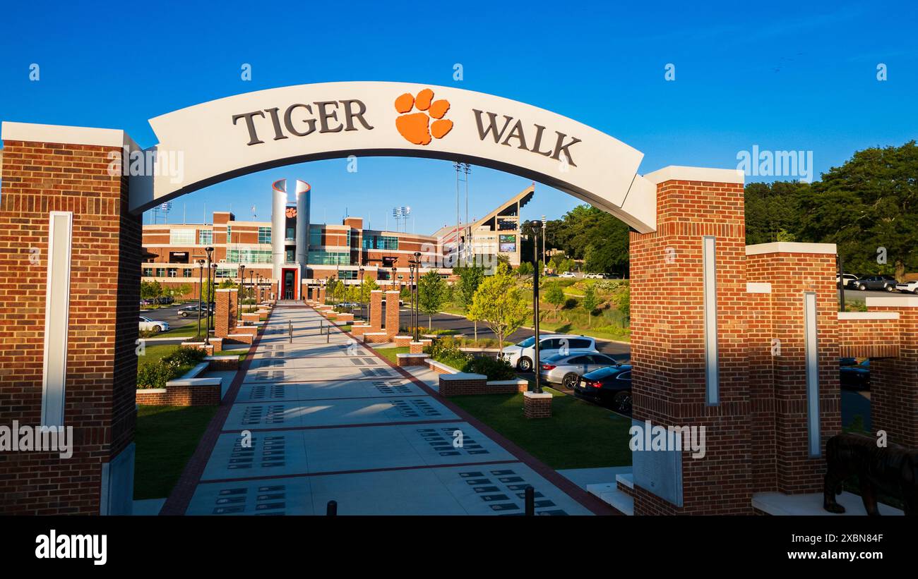 Clemson, SC - June 8, 2024: Clemson Tiger Walk in front of Memorial ...