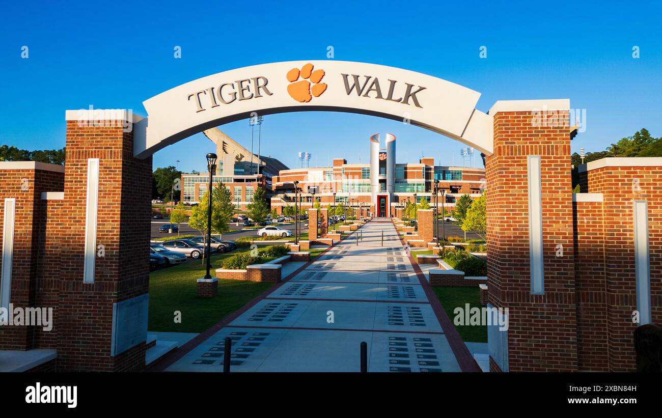 Clemson, SC - June 8, 2024: Clemson Tiger Walk in front of Memorial ...