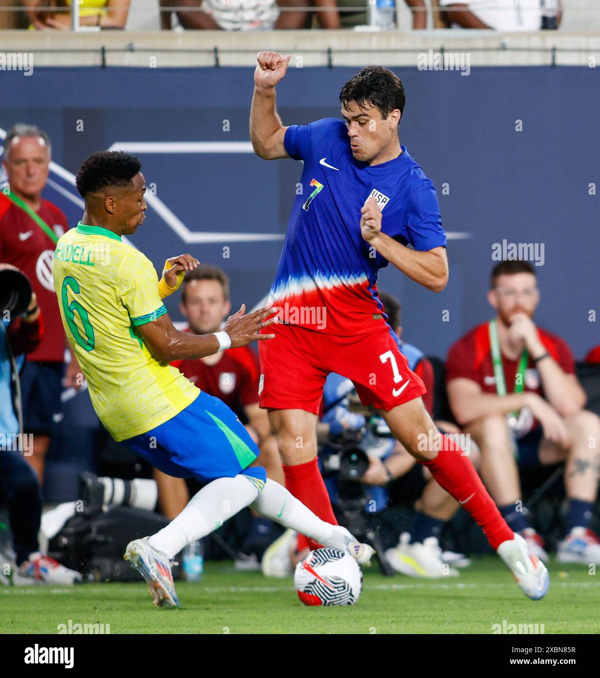 Orlando, Florida, USA. 12th June, 2024. Brazil defender WENDELL (6 ...