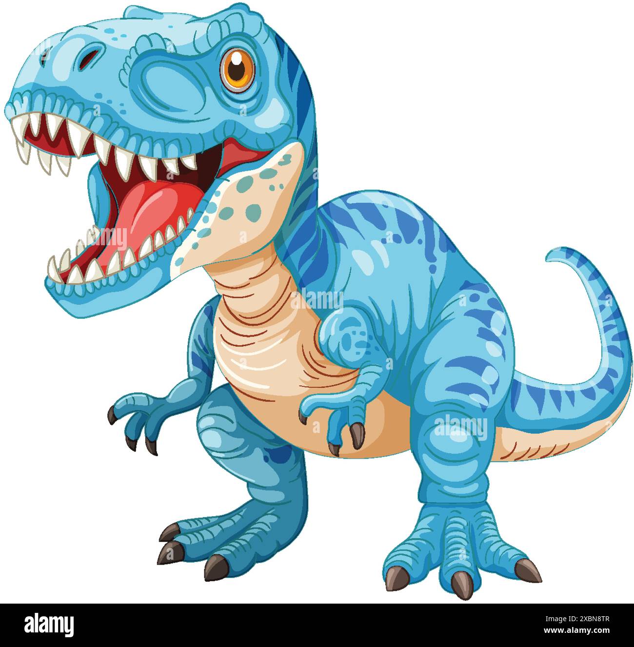 A blue dinosaur roaring with open mouth Stock Vector Image & Art - Alamy