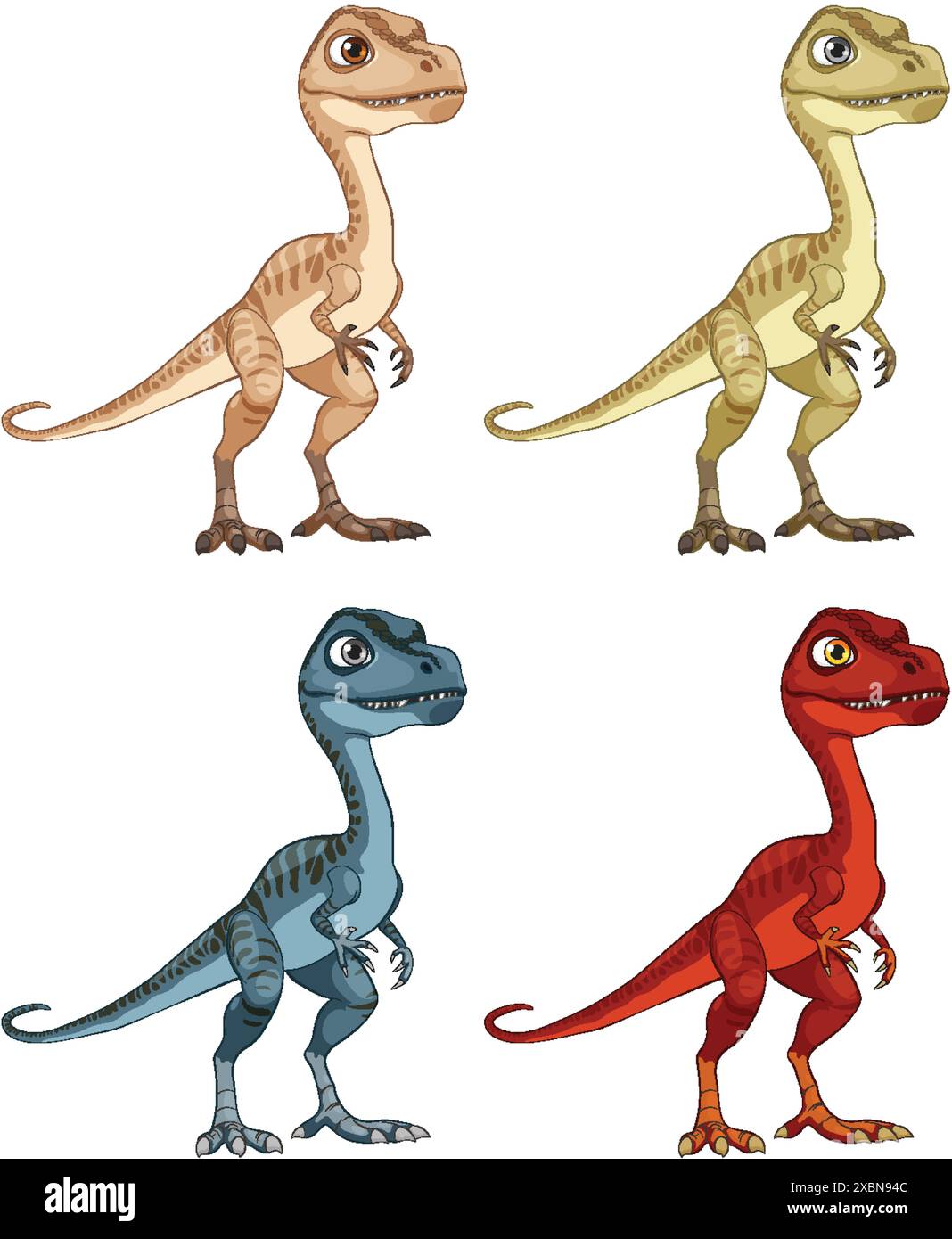 Four vibrant dinosaurs in different colors Stock Vector Image & Art - Alamy