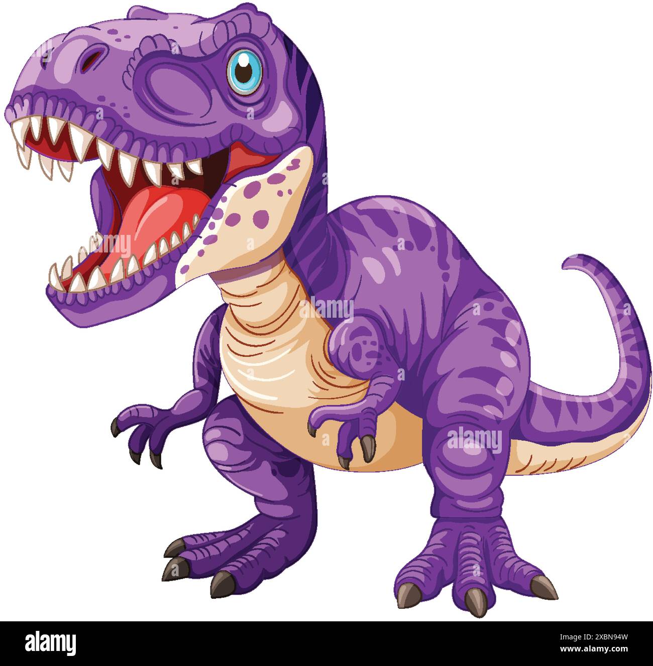 A purple dinosaur roaring with an open mouth Stock Vector Image & Art ...