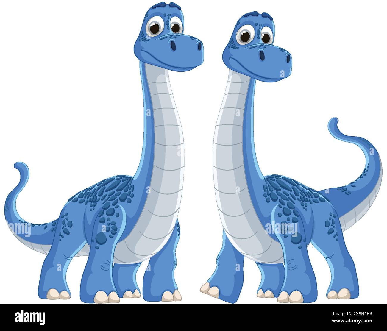 Two blue dinosaurs standing side by side Stock Vector Image & Art - Alamy