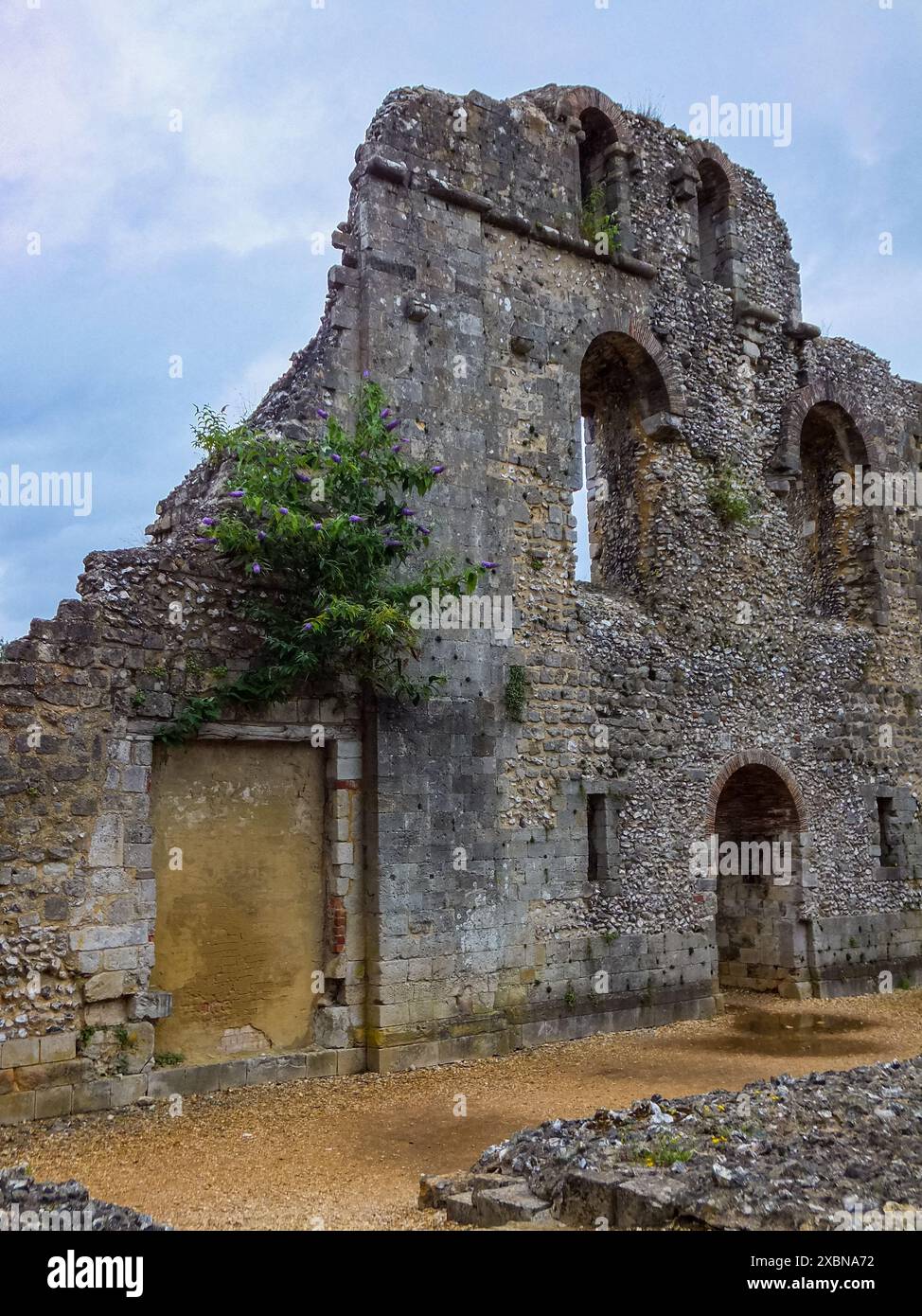 The ancient ruins of Wolvesey Castle in Winchester, Hampshire, England ...