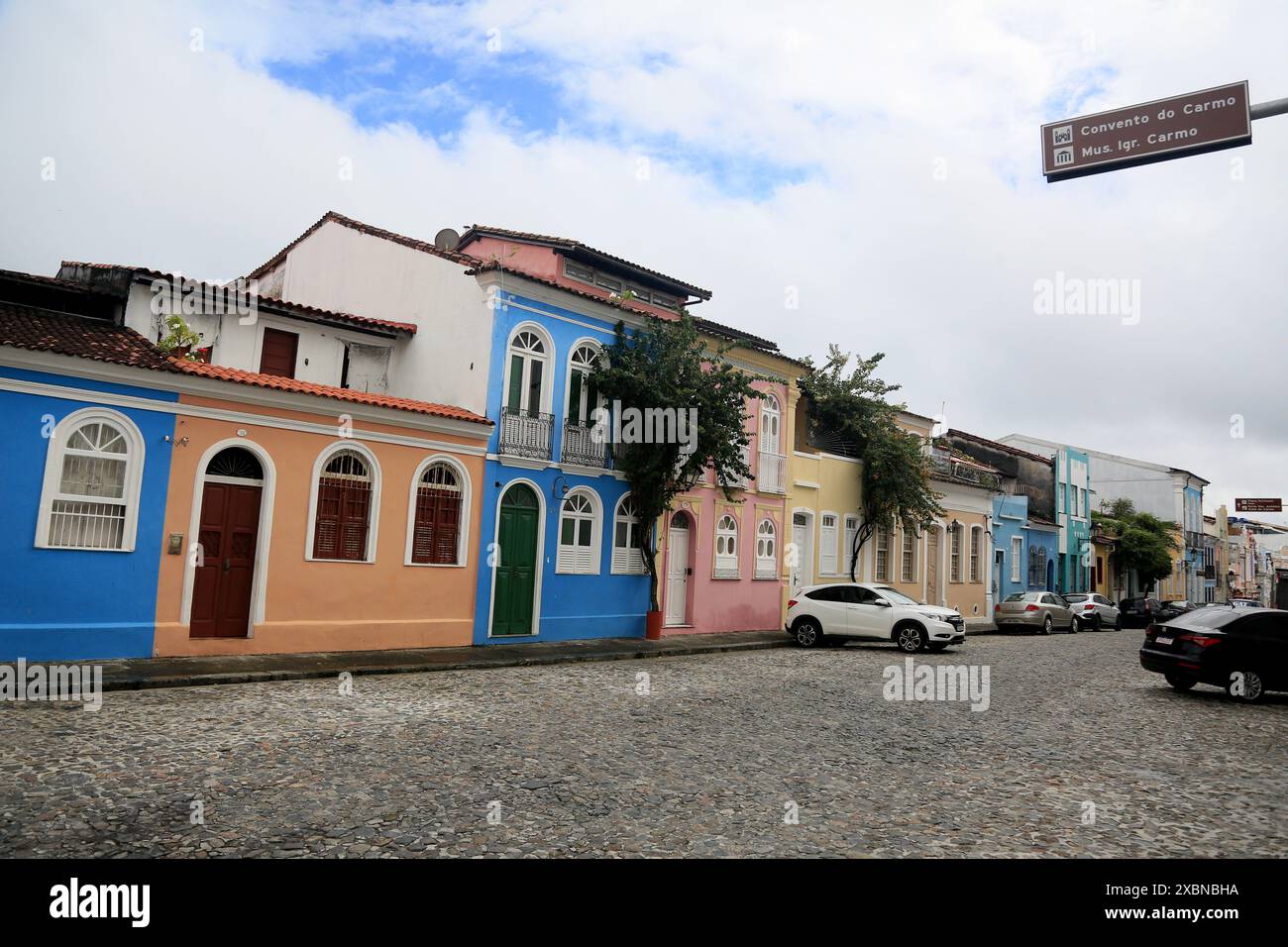salvador, bahia, brazil - may 8, 2023: facade view of residences in the ...