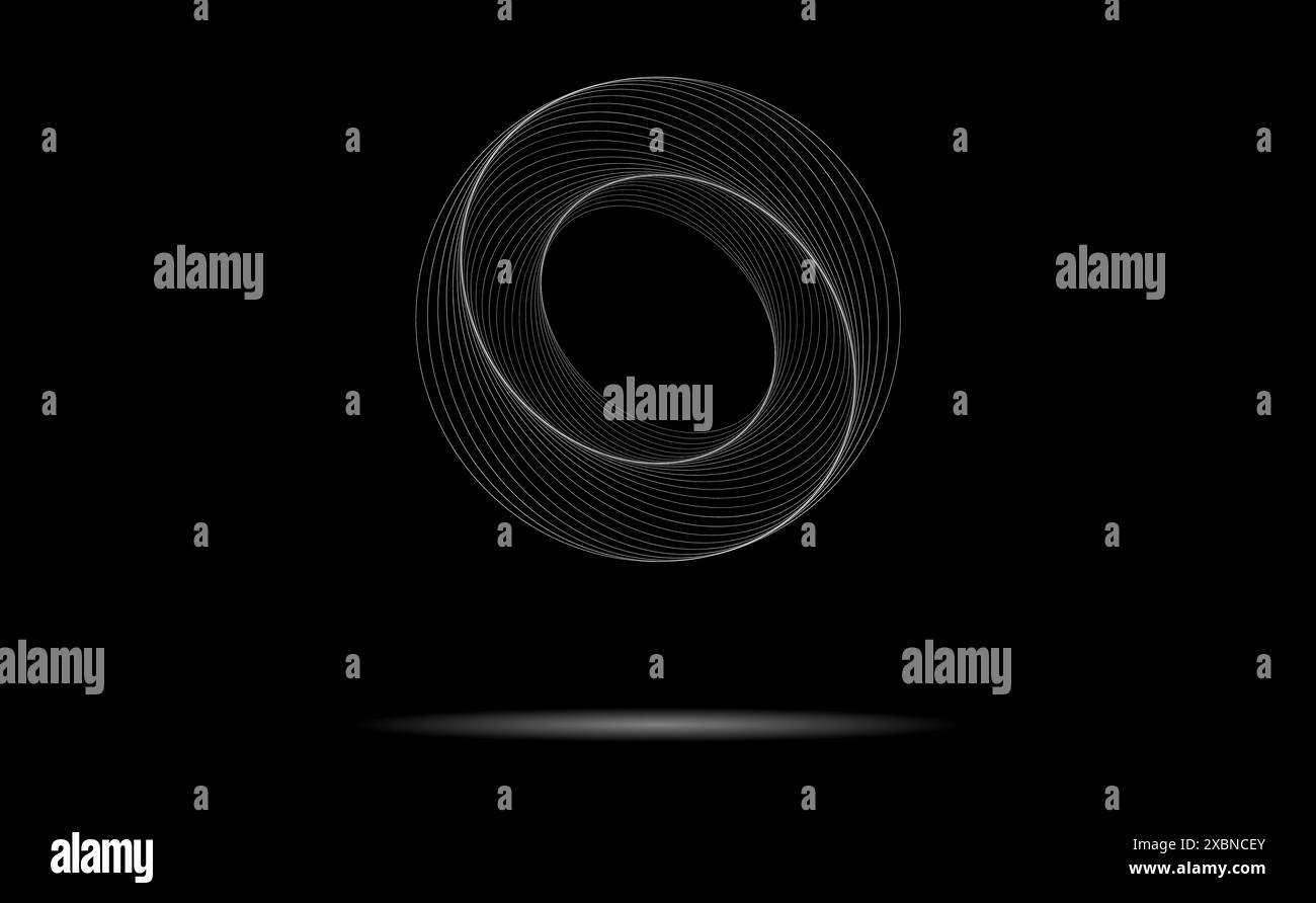 Circle Wavy Abstract Background. Vector abstract circles lines wavy ...