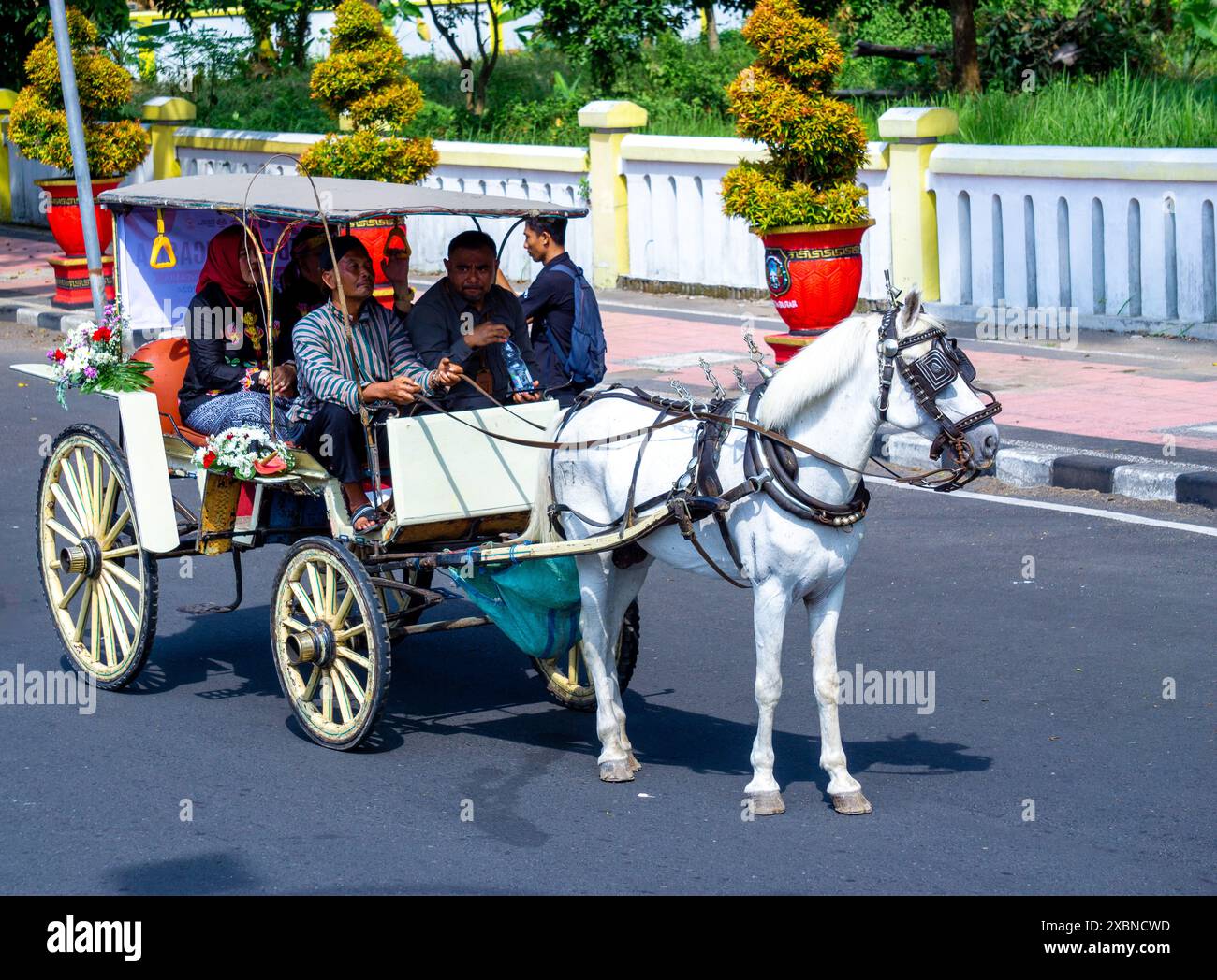 Indonesian ride carts. Cart is one of Indonesia's traditional means of ...