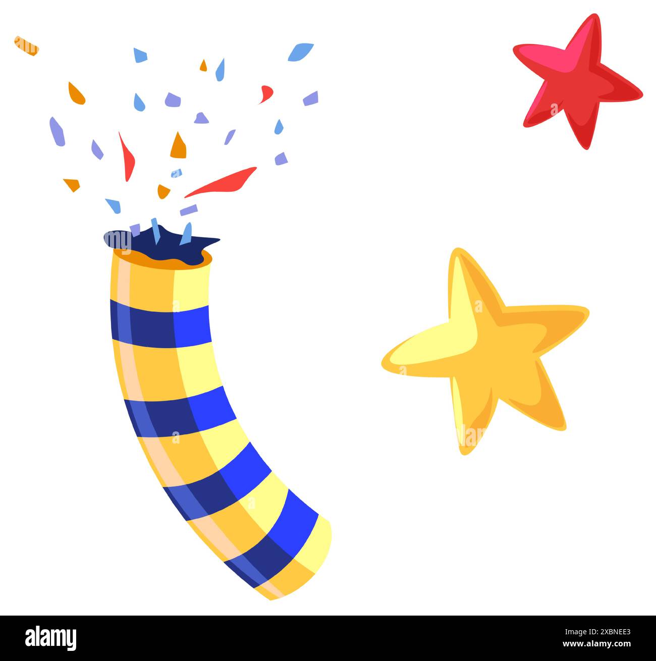 Party Popper and Stars vector Stock Vector Image & Art - Alamy