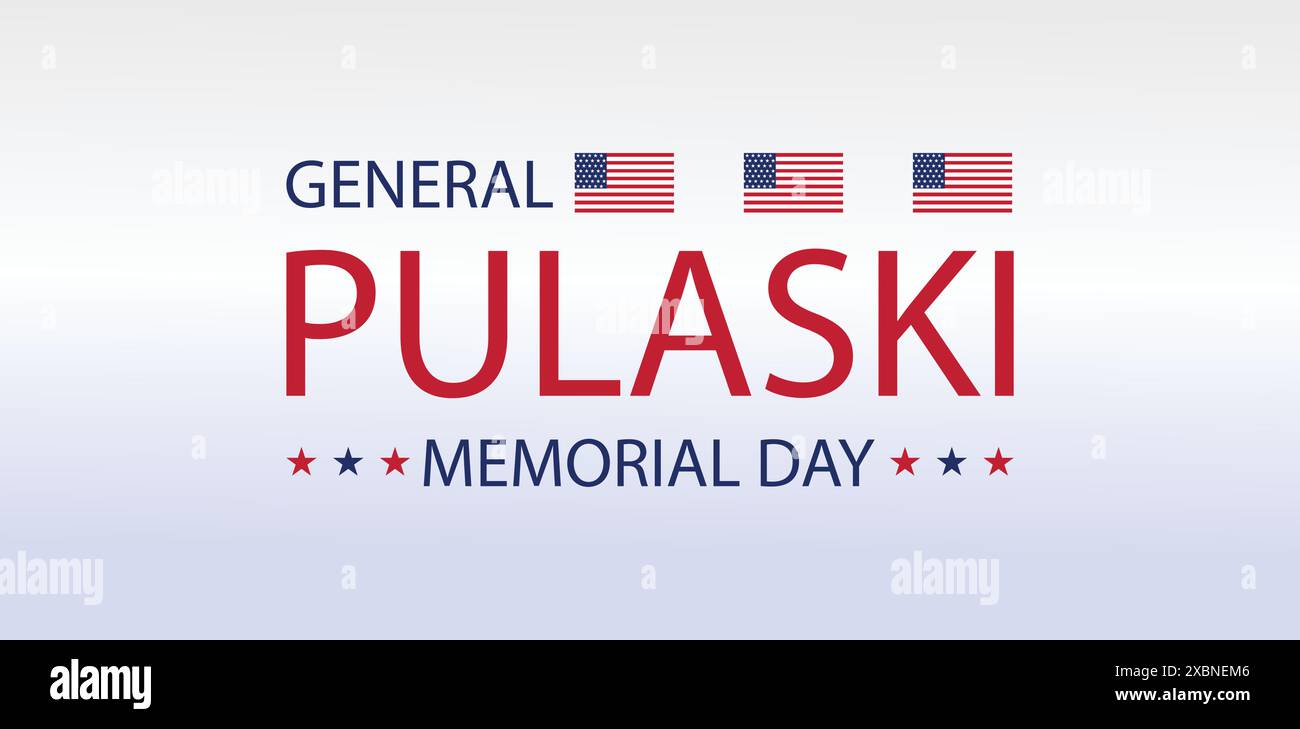 Honoring General Pulaski on Memorial Day USA Flag Tribute Stock Vector ...