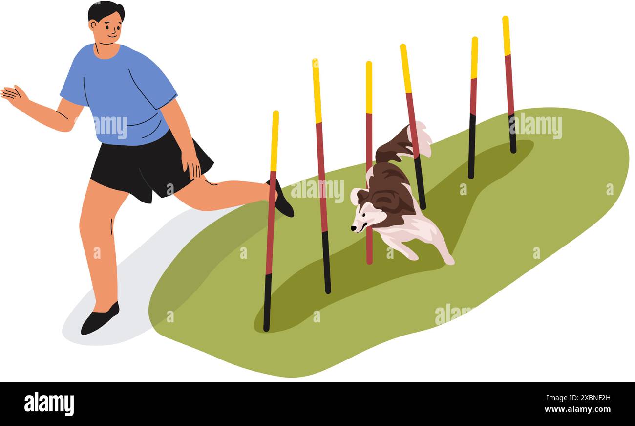 Pet running exercise active Cut Out Stock Images & Pictures - Alamy