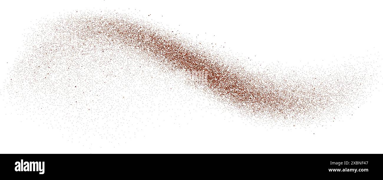 Coffee, cocoa or chocolate powder particles and speckles. Brown dust or ...