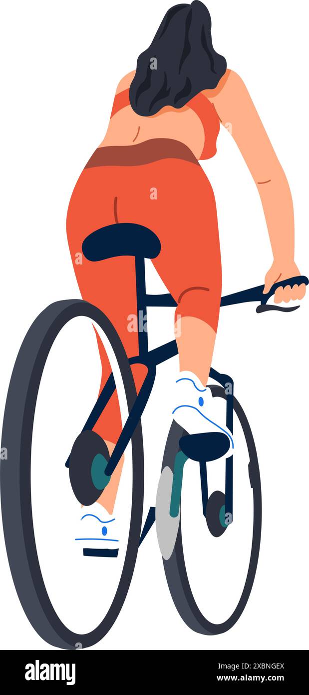 Rear of cyclist Stock Vector Images - Alamy