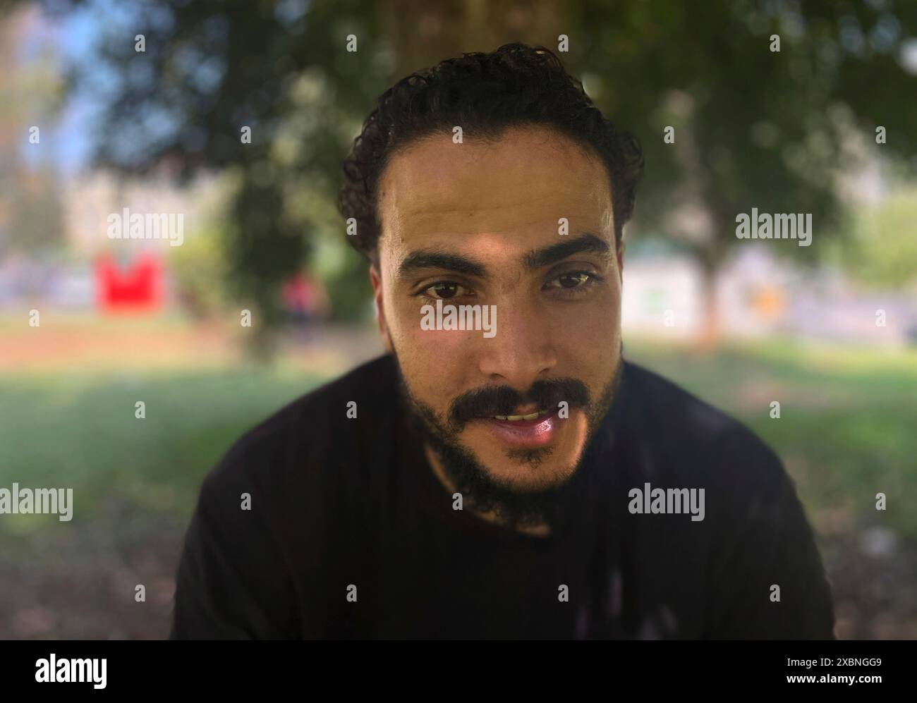 Ali Elwan of Egypt, a survivor of the Pylos shipwreck, poses a photo ...