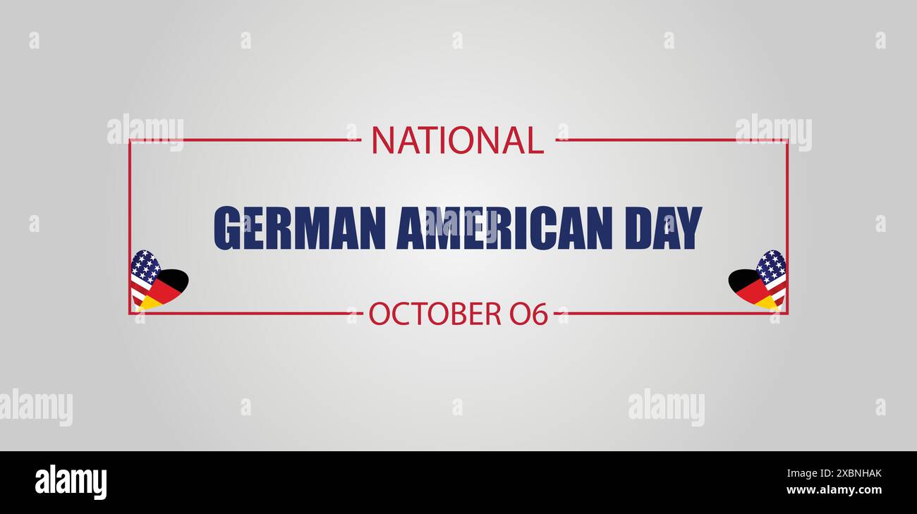 Honoring National German American Day with Trendy Flag Text Stock ...