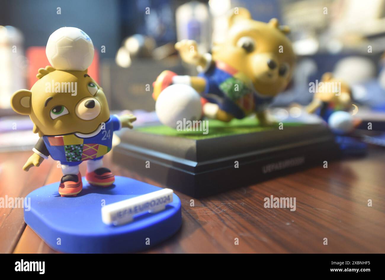 HANGZHOU, CHINA - JUNE 13, 2024 - Teddy bear "Albart", the mascot of ...