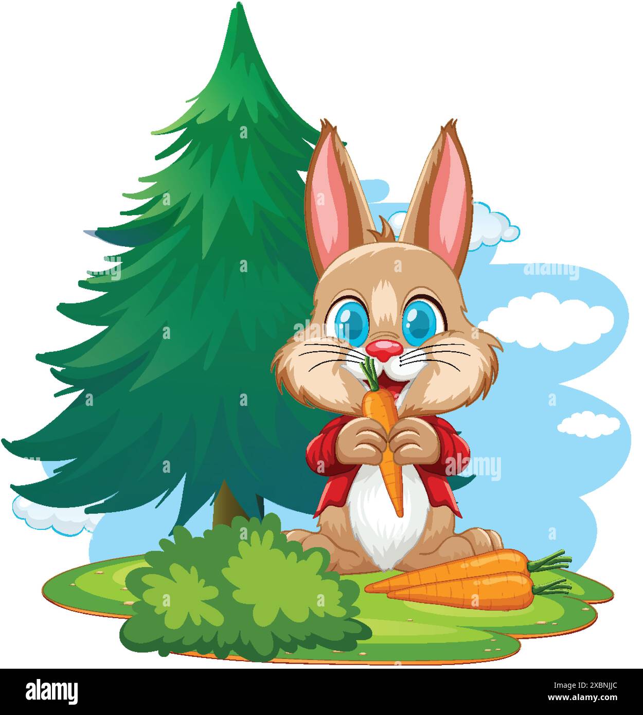 Carrot munching vector vectors Stock Vector Images - Alamy