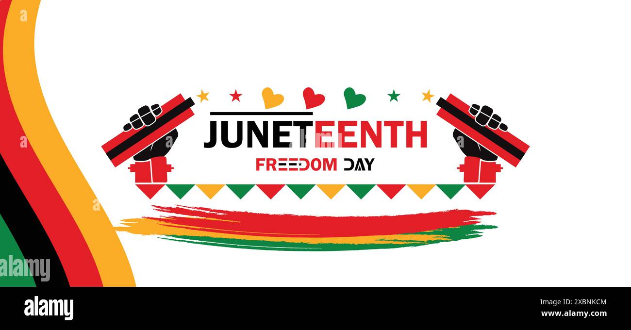 Commemorate Juneteenth with a Stunning Banner Poster Stock Vector Image ...