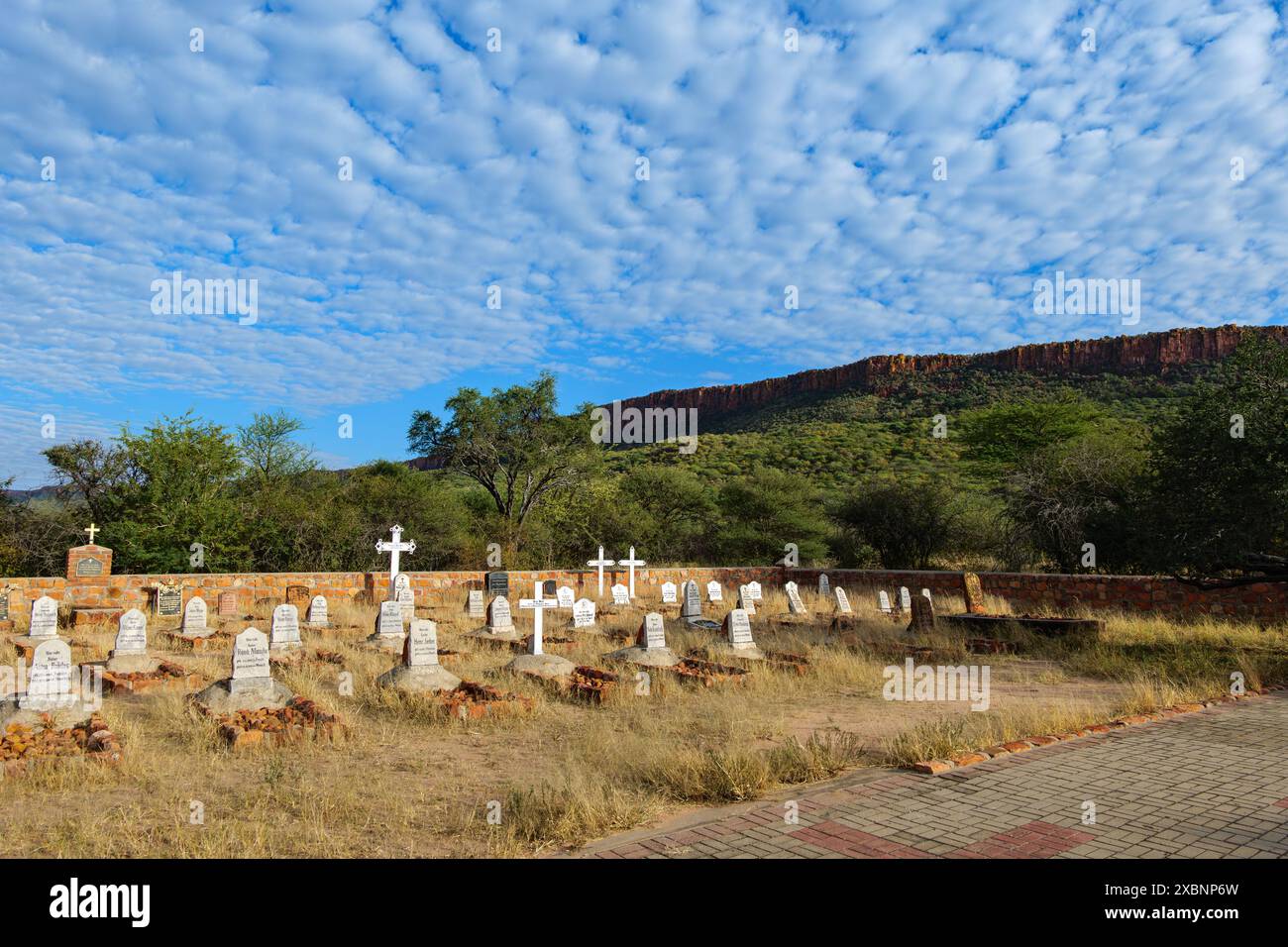 WATERBERG PARK GERMAN MILITARY CEMETERY NORTHERN NAMIBIA Stock Photo ...