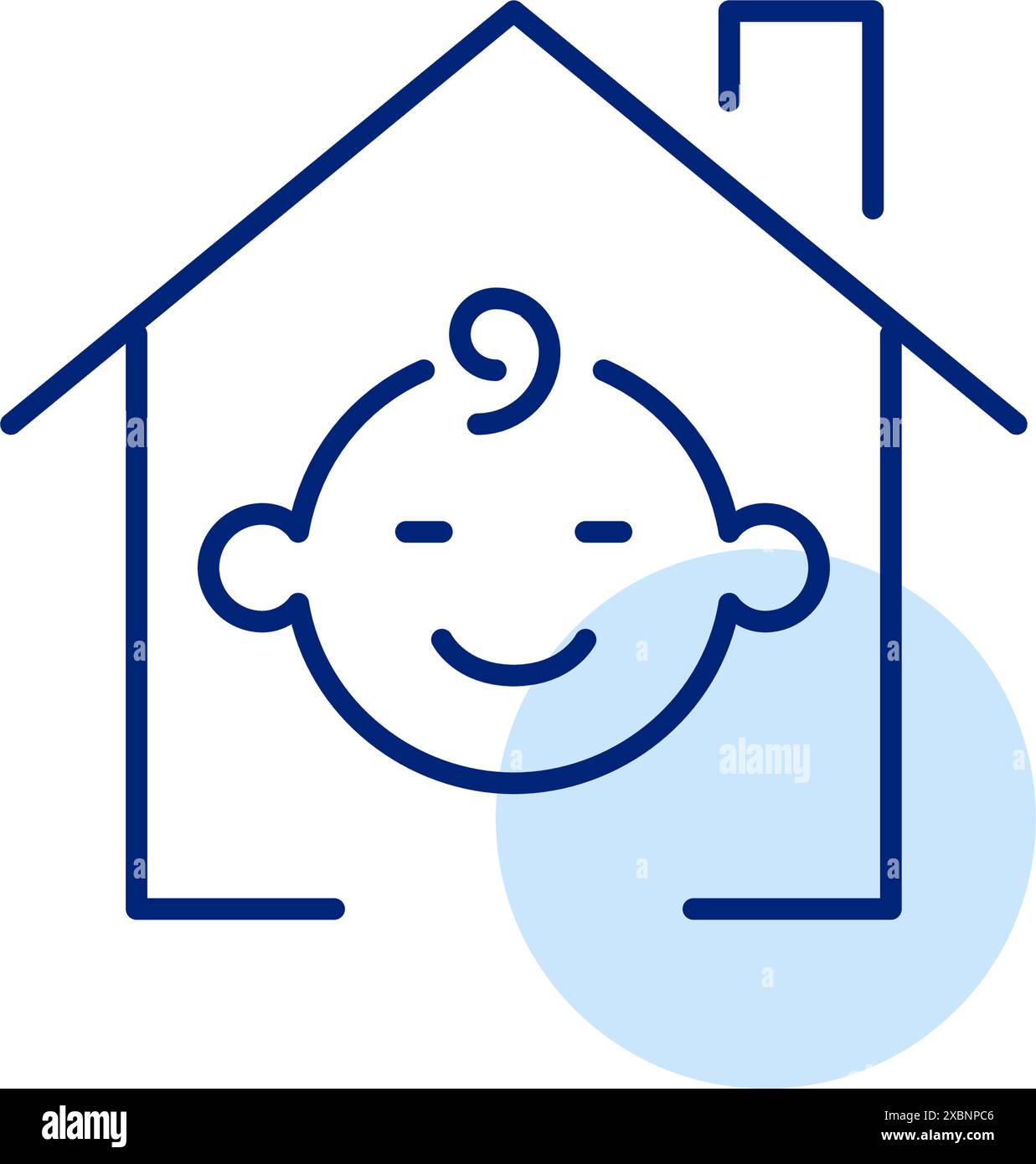 Home and baby face. Homecoming, family bonding and baby proofing for ...