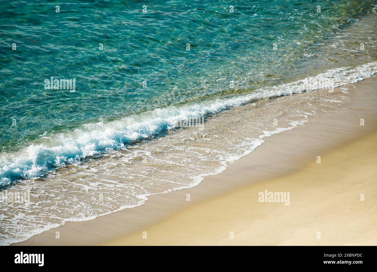 Panorama of ocean waves on a tropical sea with deep blue wawes. Calm ...
