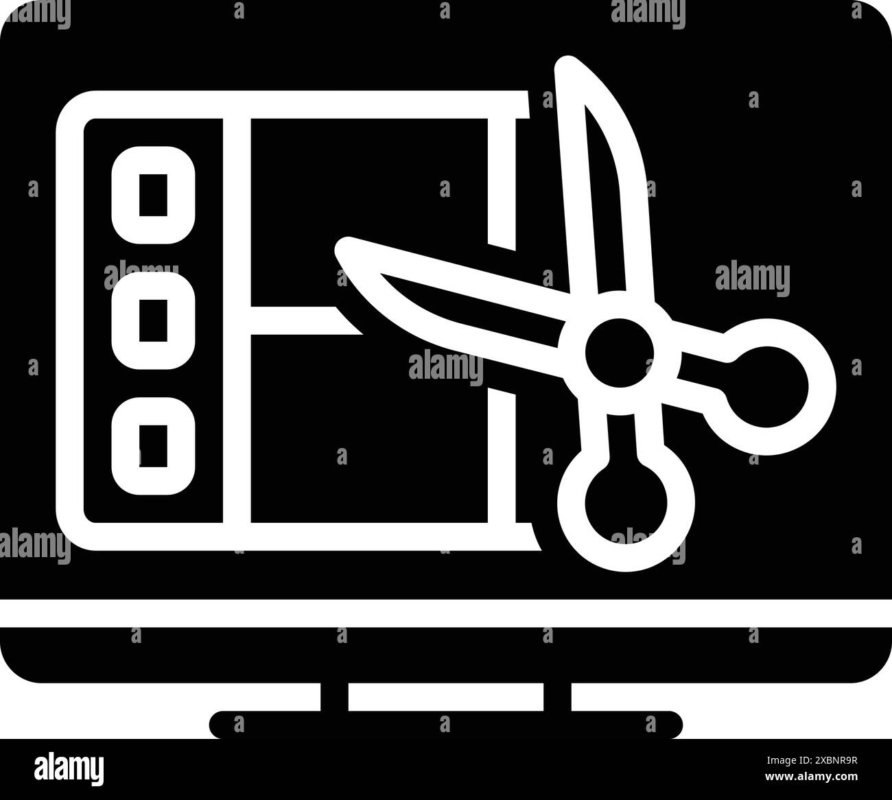 Video edition icon vector Cut Out Stock Images & Pictures - Alamy