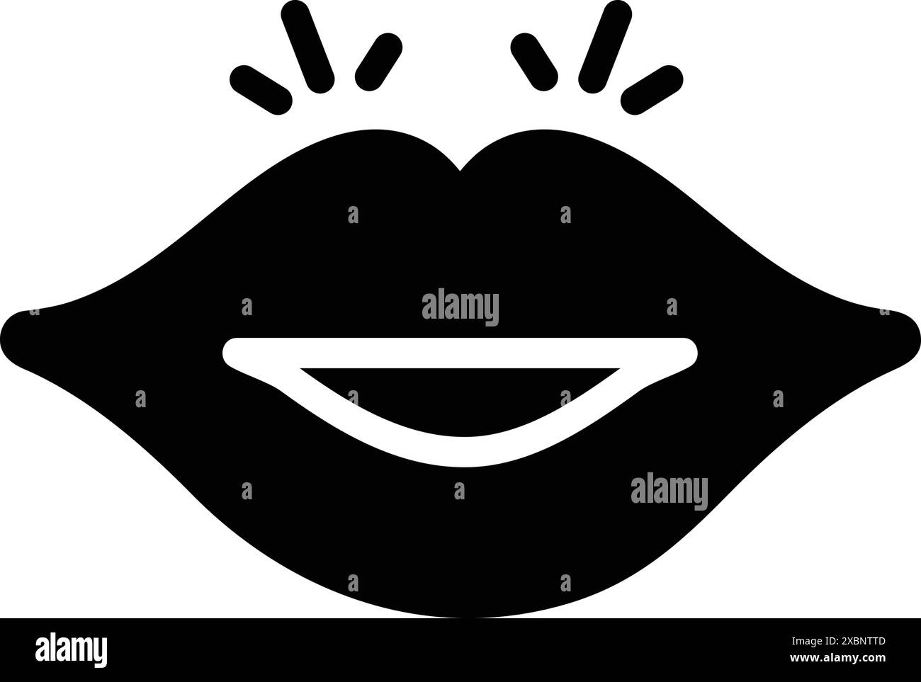 Kissing lips vector vectors hi-res stock photography and images - Alamy