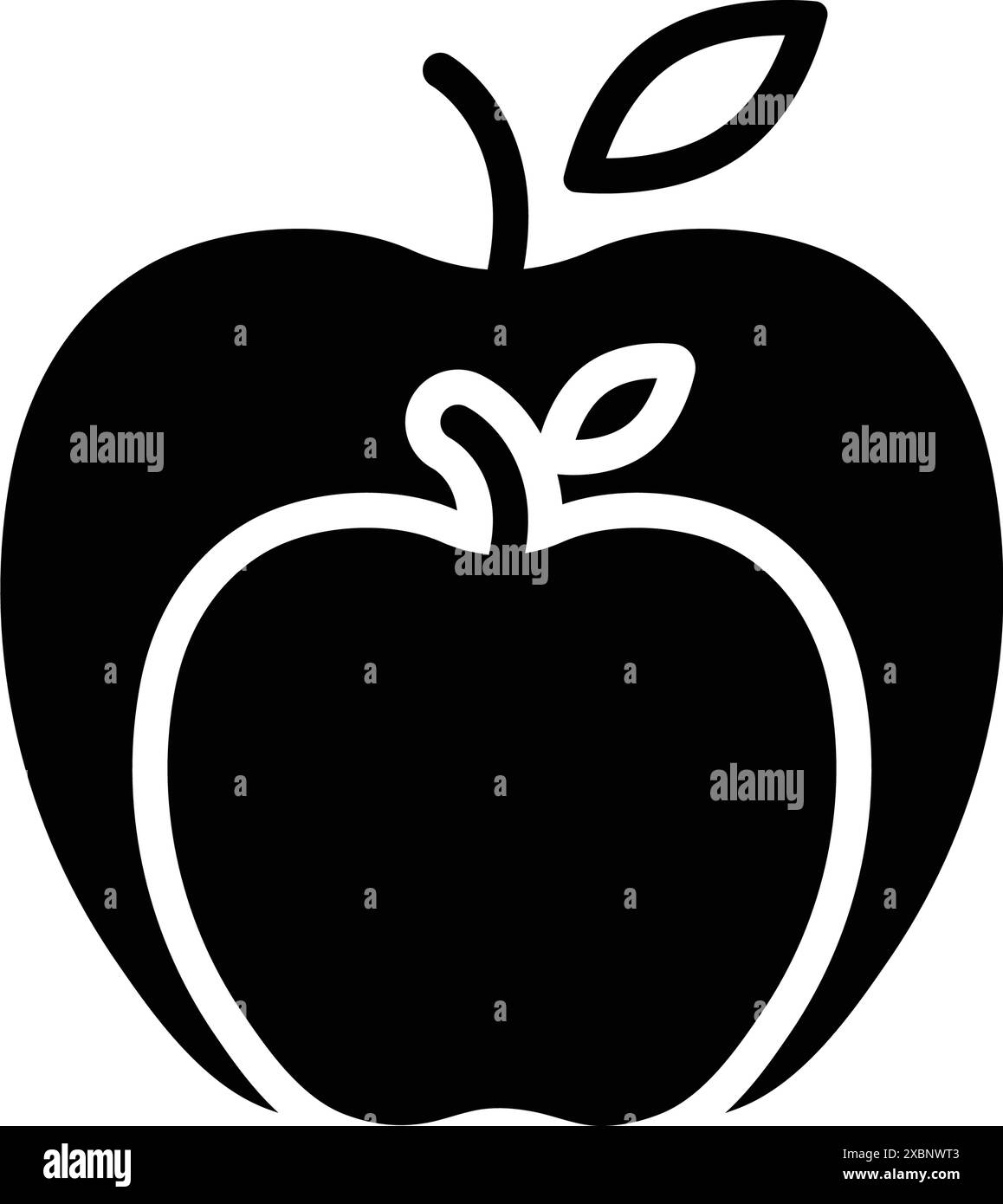 Apple eat logo Black and White Stock Photos & Images - Alamy