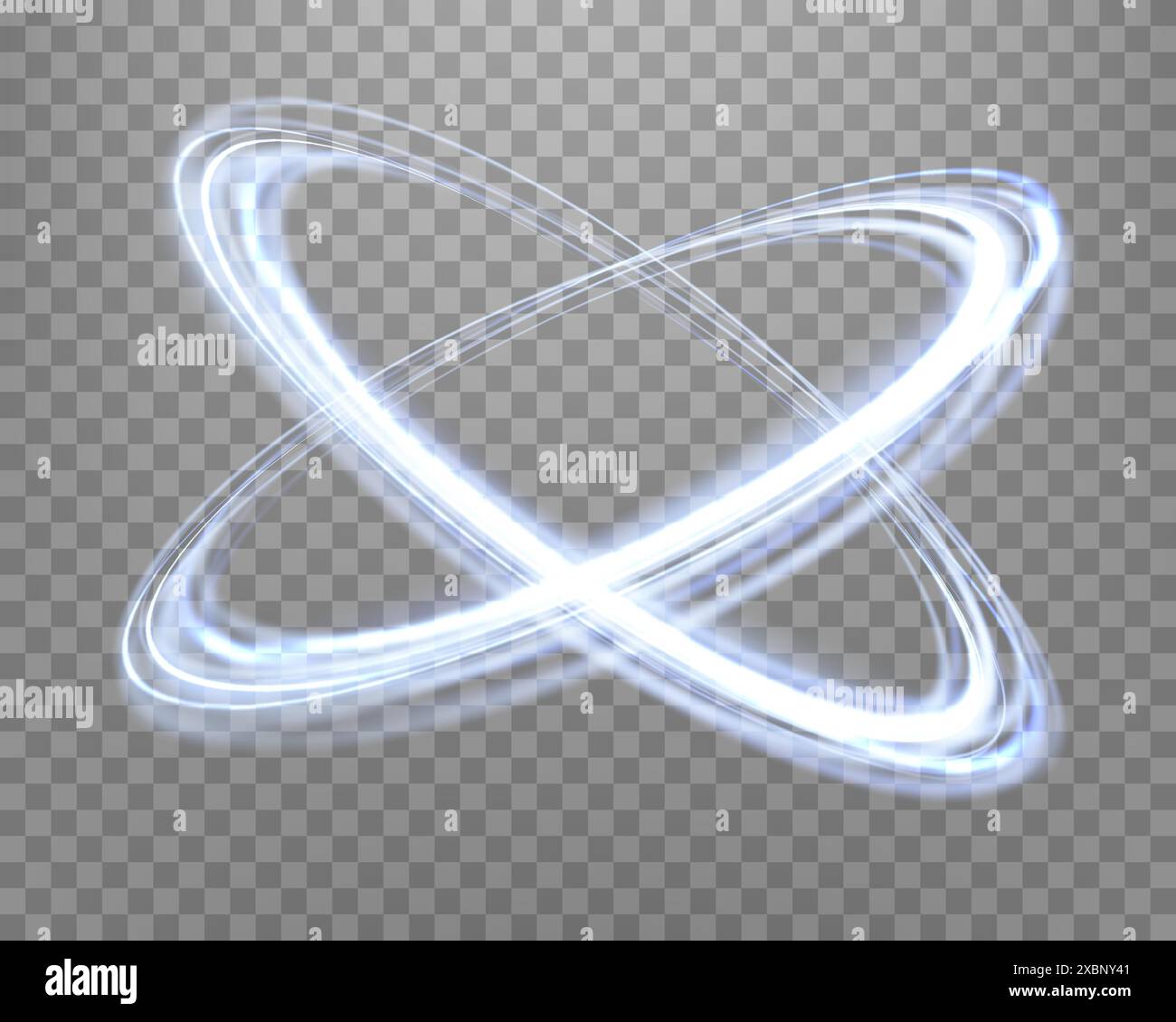 Blue magic glowing ring. Neon realistic energy flare halo ring ...