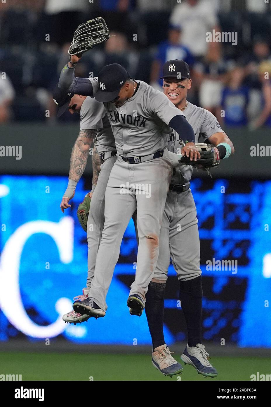 Jun 12, 2024: The Yankees outfield Aaron Judge (99) Juan Soto (22) and ... Jun 12, 2024: The Yankees outfield Aaron Judge (99) Juan Soto (22) and ...