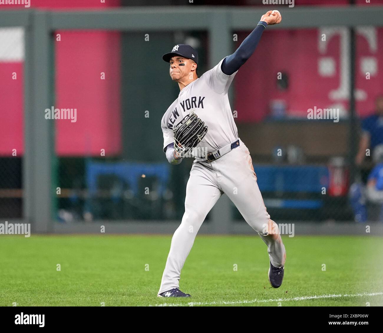 Jun 12, 2024: New York Yankees outfielder Juan Soto (22) makes the ...