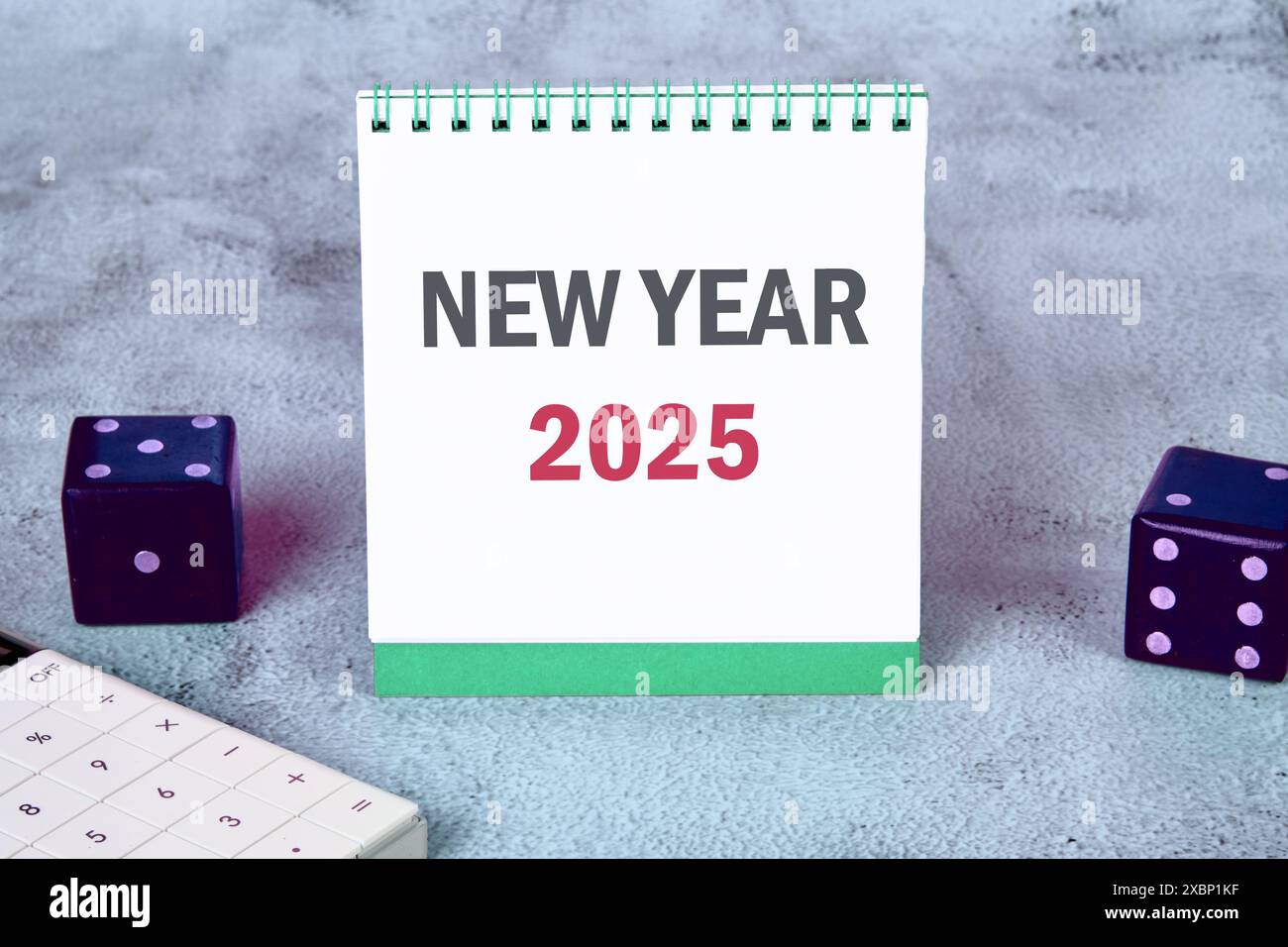 Celebrate NEW YEAR 2025. Text New Year 2025 written on a vertically ...