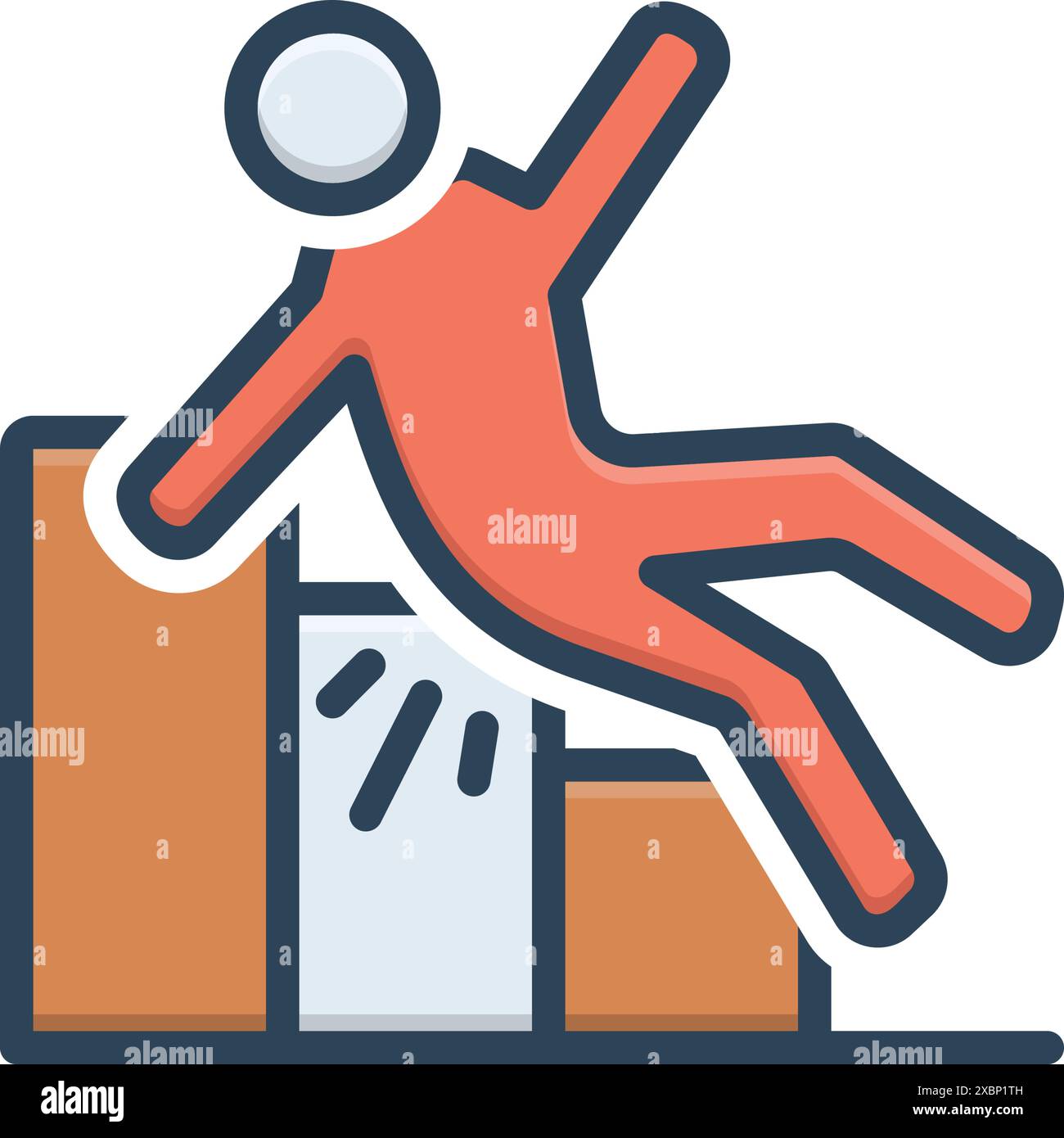 Falling downhill Stock Vector Images - Alamy