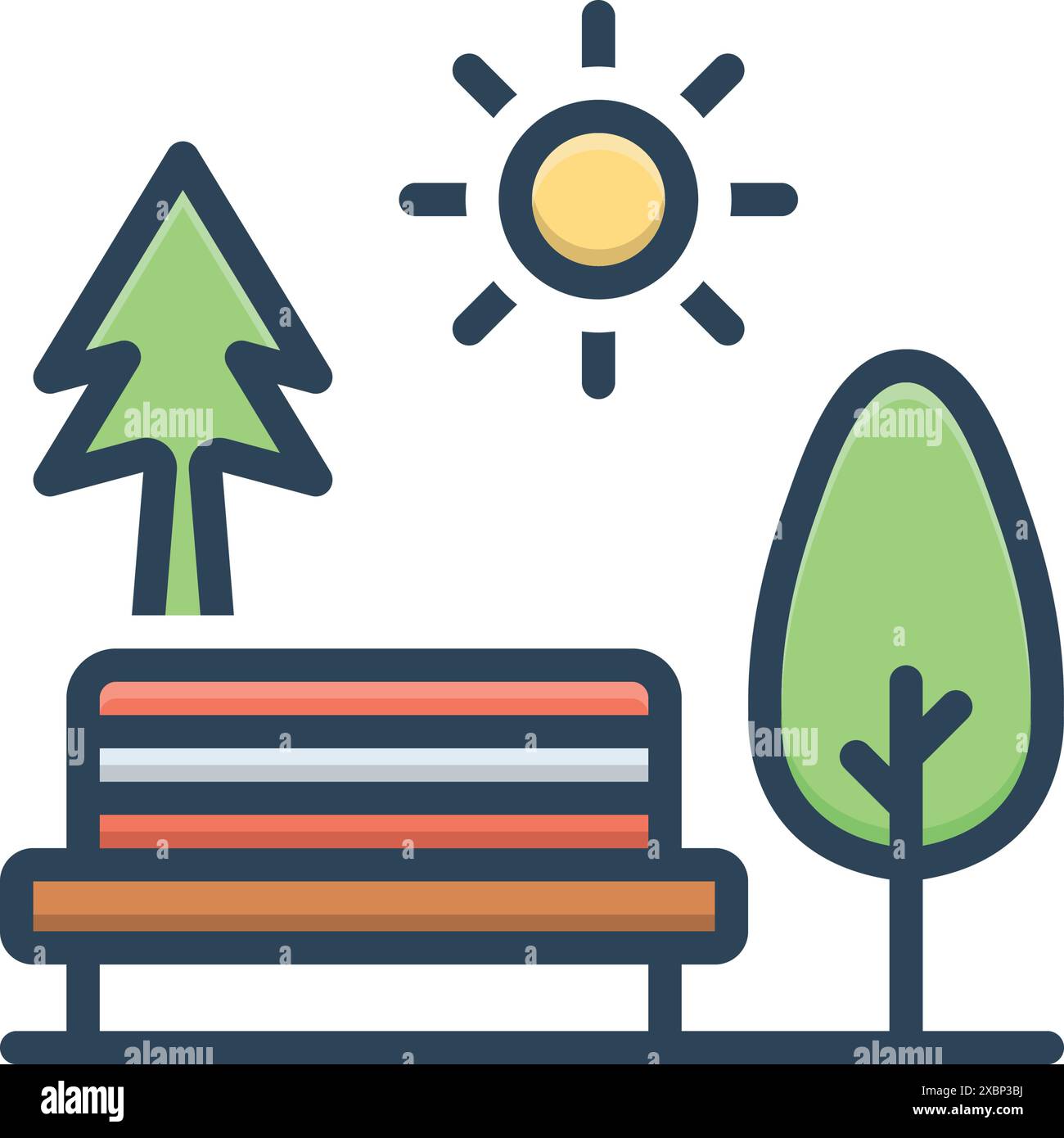 Tree bench logo Stock Vector Images - Alamy