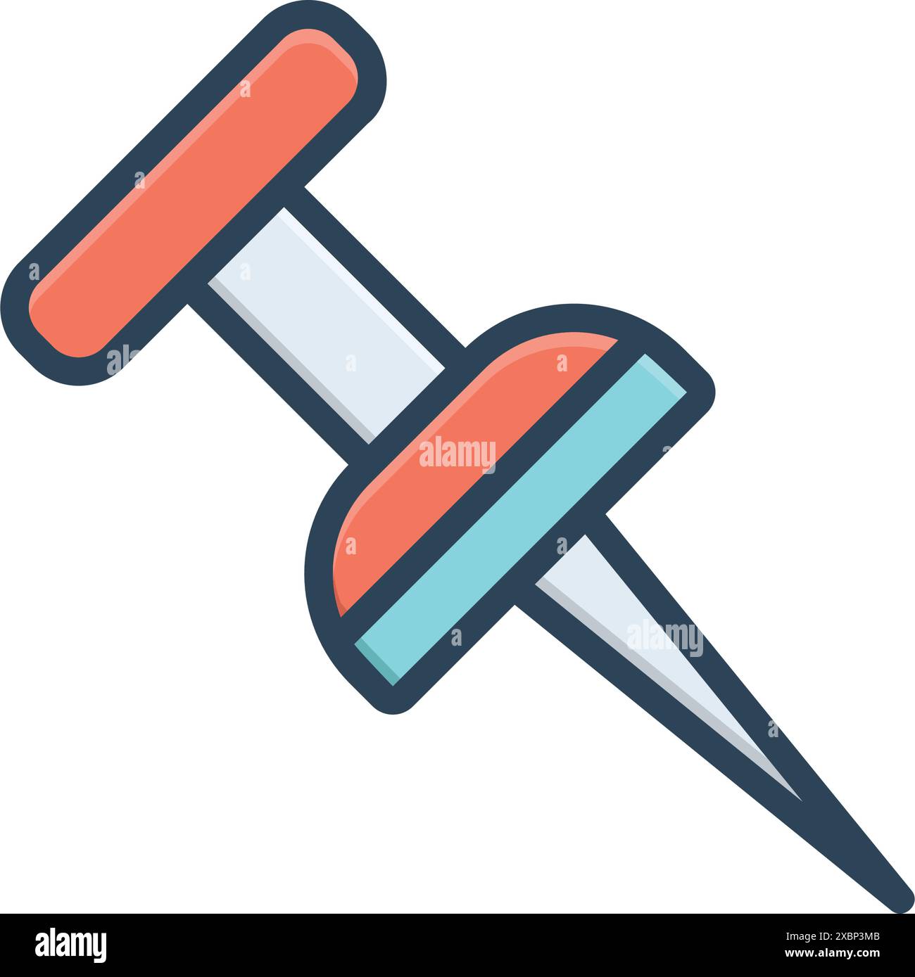 Pushpin silhouette Stock Vector Images - Alamy